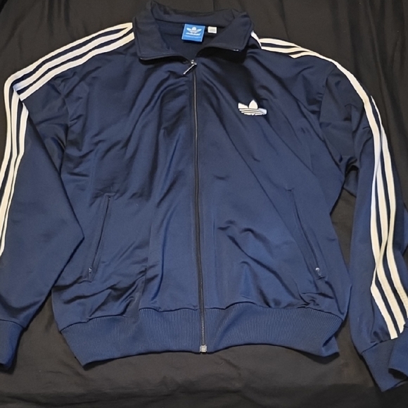 adidas | Jackets & Coats | Adidas Mens Dark Blue Track Jacket | Poshmark